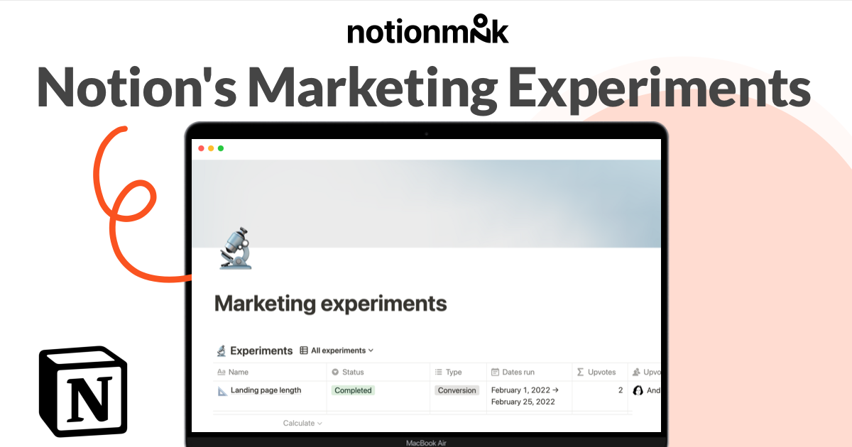 Maximize Your Marketing Strategy with Notion's Marketing Experiments Template