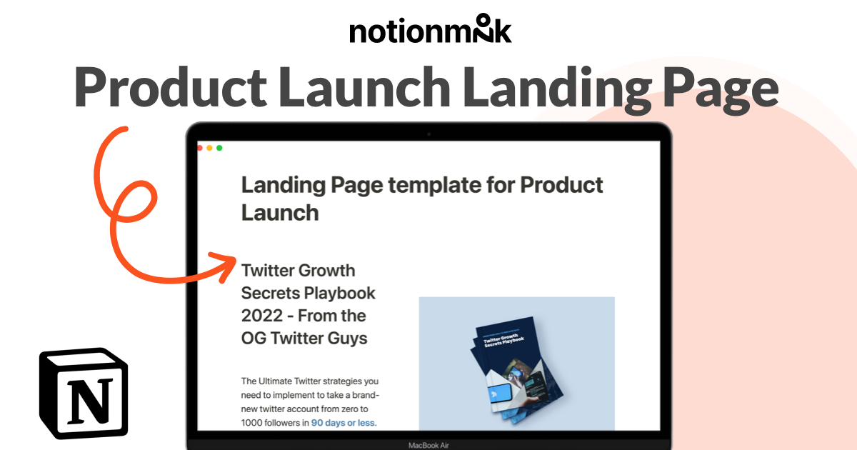 NotionChefs' Product Launch Landing Page Notion Template