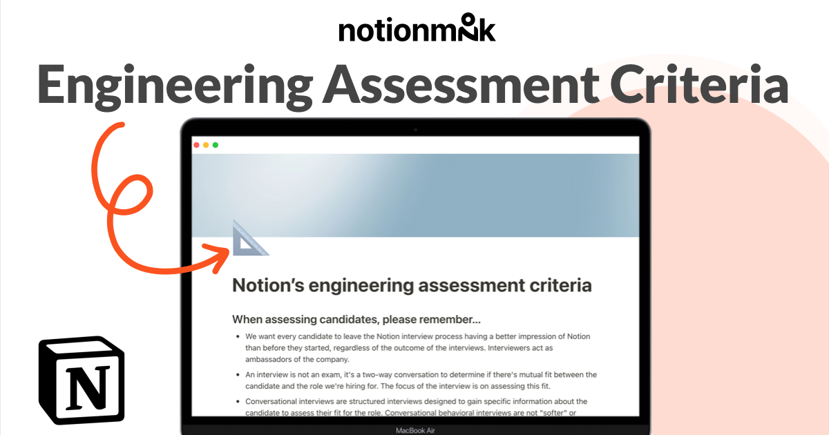 Engineering Assessment Criteria Notion Template by Notion