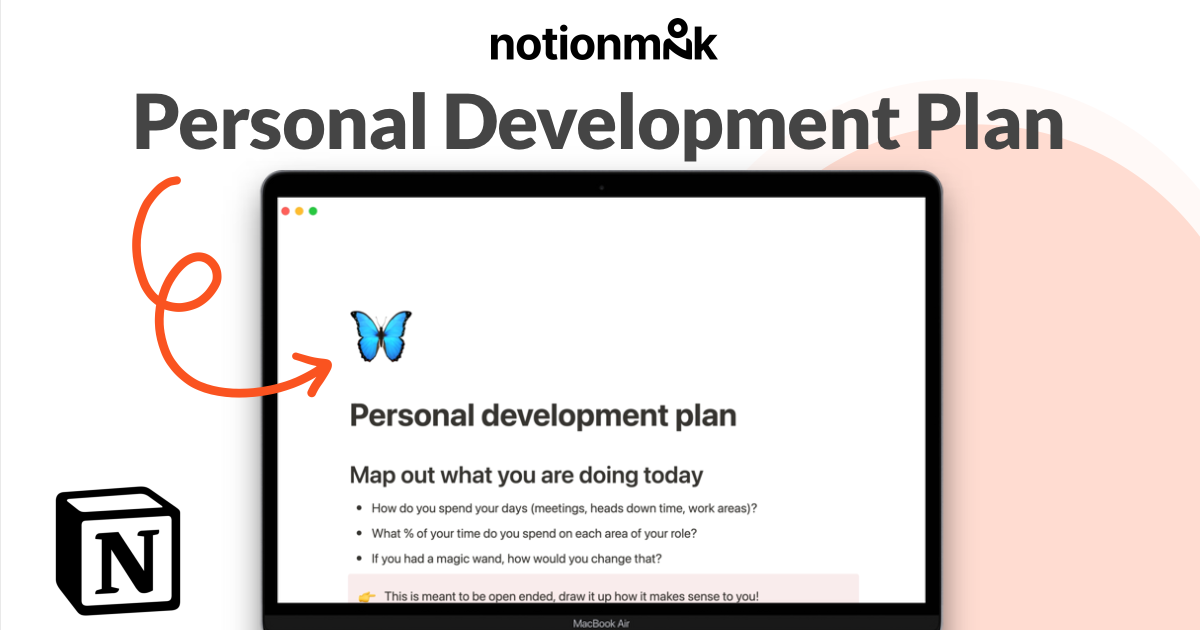 Personal Development Plan: Free Notion template for achieving your goals