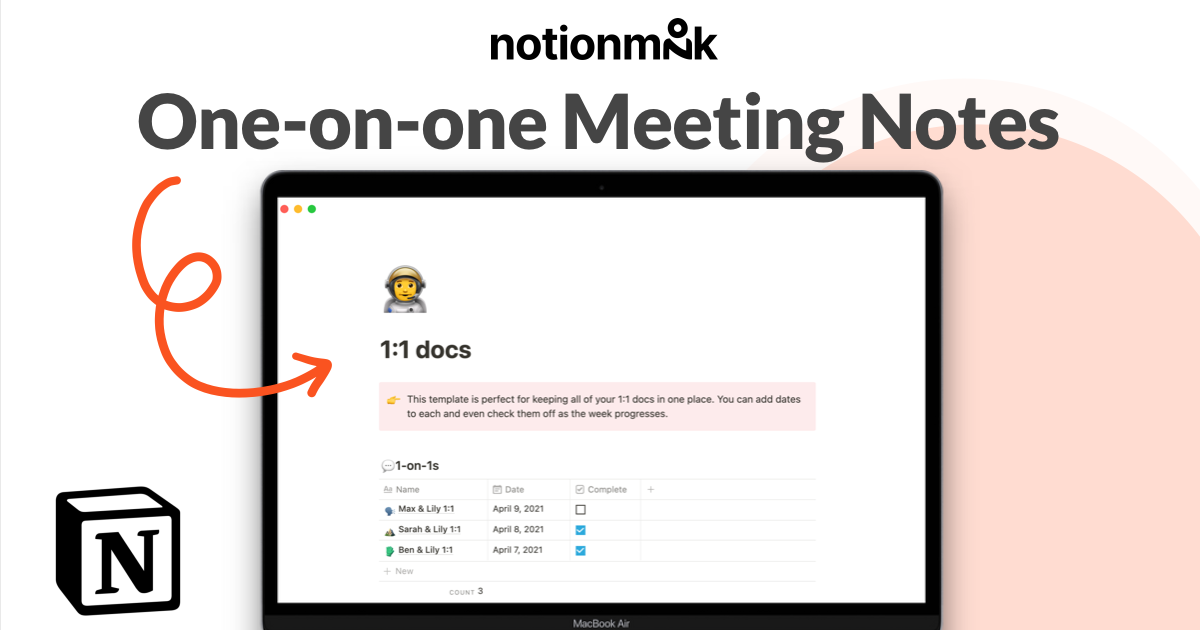 One-on-one Meeting Notes - Free Notion Template for Managers