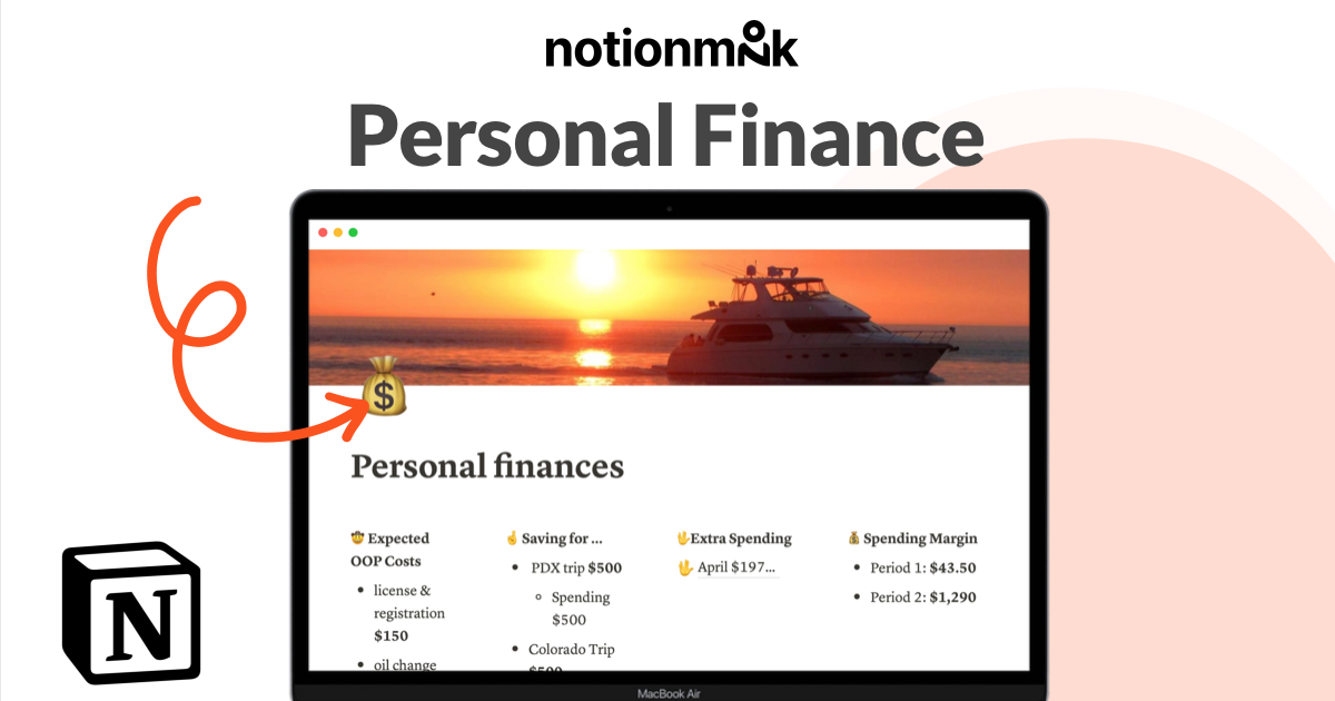Personal Finances: Free Notion Template from Jake Belford