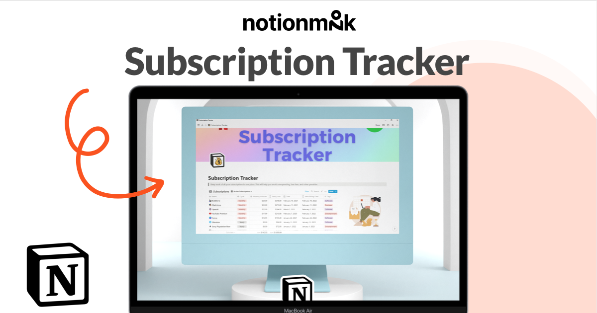 Easily track your subscriptions with Subscription Tracker v1 by Ian Dikhtiar on Notion.