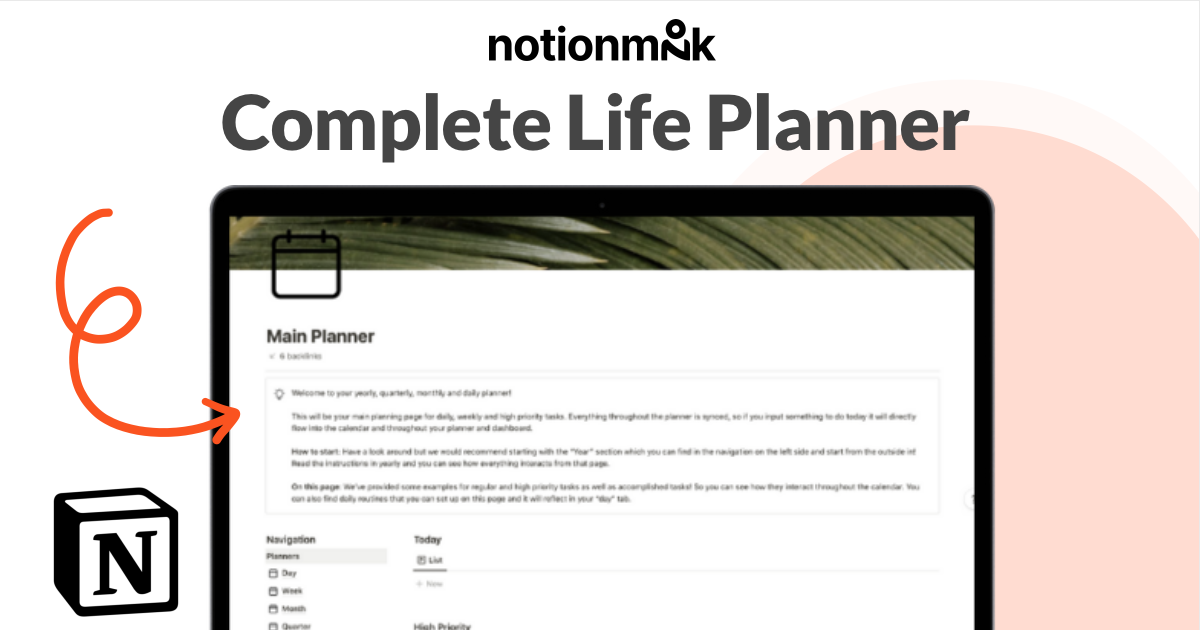 Alexandra Oumniaguina's Complete Life Planner Notion Template