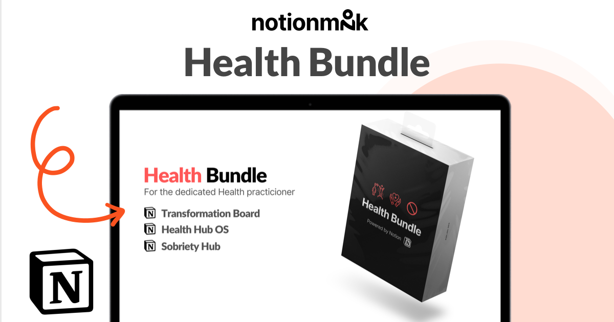 Pascio's Health Bundle template on Notion.