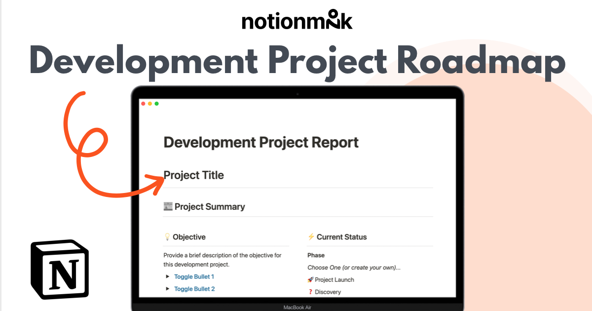 Free Development Project Roadmap template for stakeholders