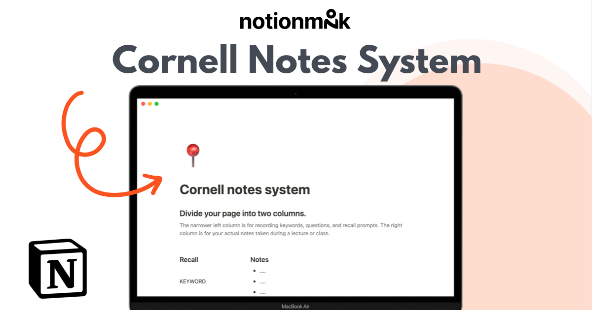 Cornell Notes System: Free Notion Template for Students