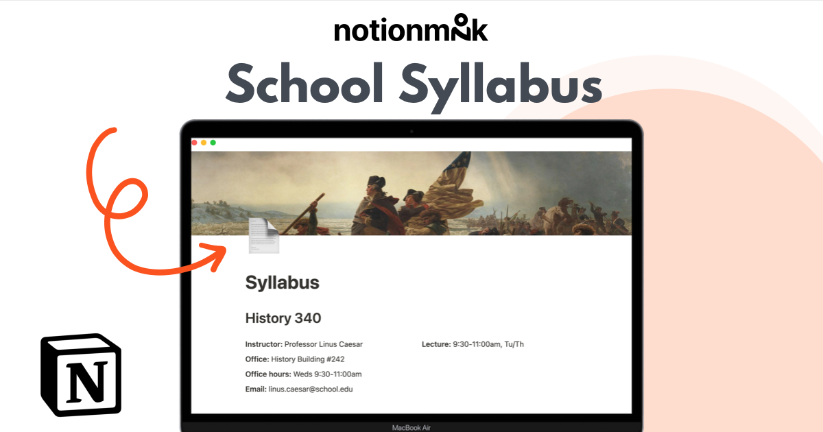 Notion's School Syllabus Notion template