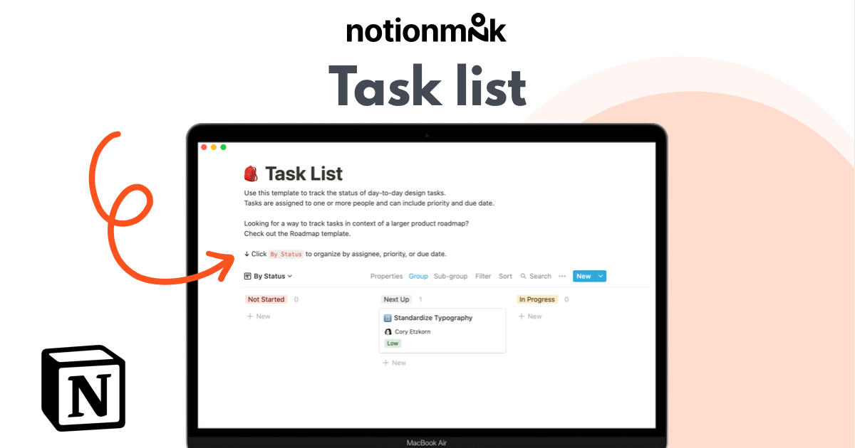 Notion's Task List template