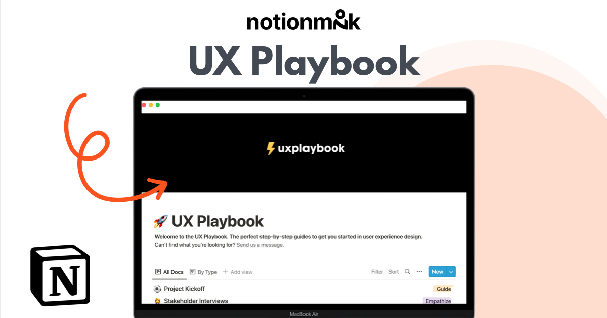 UX Playbook Notion template - created by Christopher Nguyen