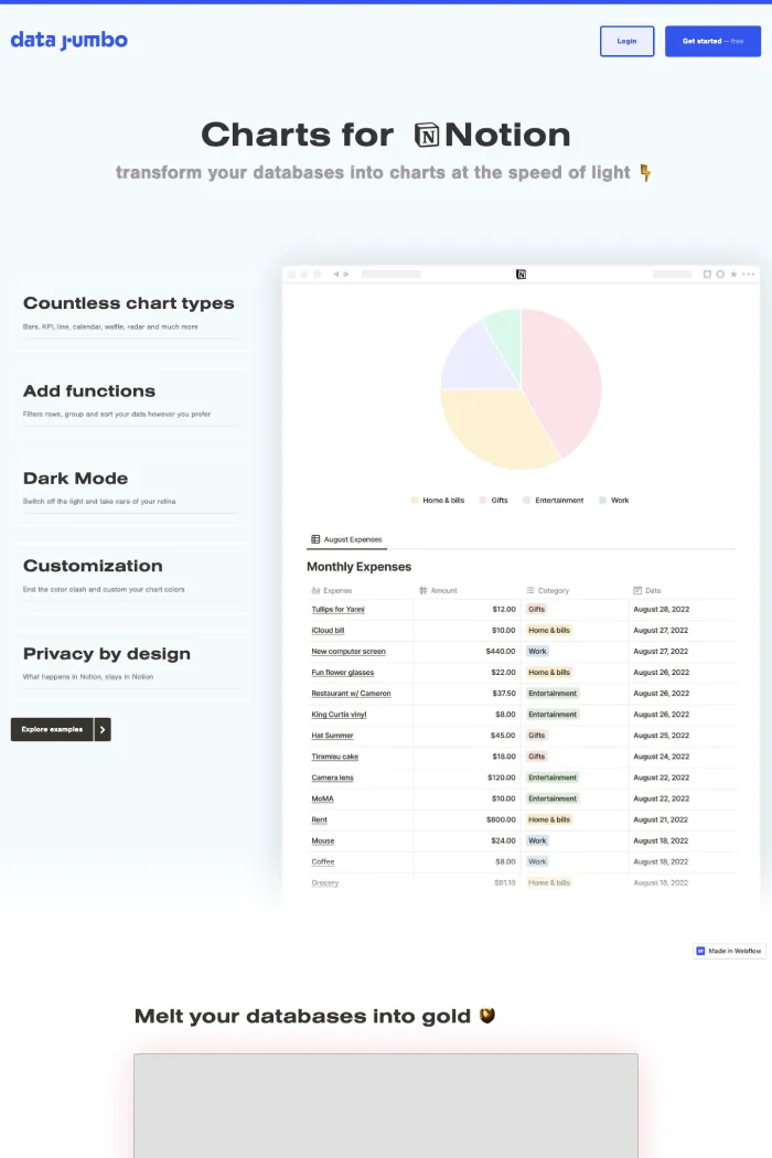 Data Jumbo - Notion App