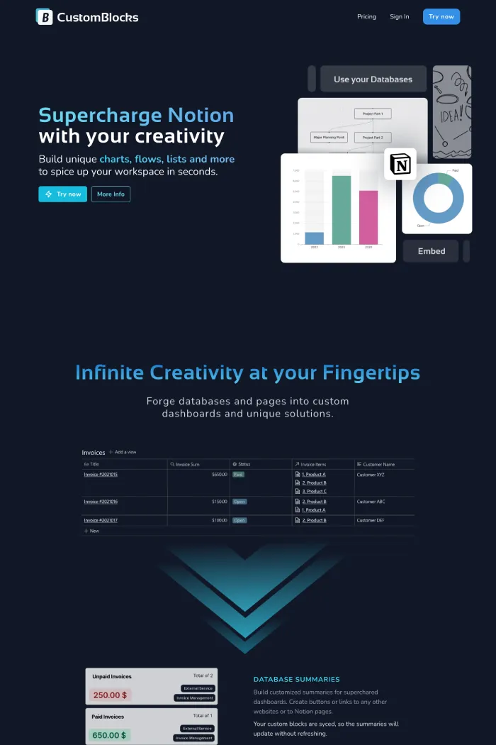 CustomBlocks - Notion App