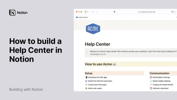 How to Build a Help Center in Notion Tutorial