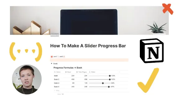 Guide to Using Notion's Progress Slider Bars Tutorial