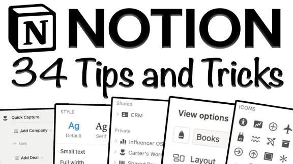 34 Unique Tips and Tricks in Notion Tutorial