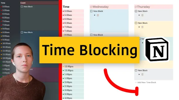 How to Use Time Blocking in Notion Tutorial