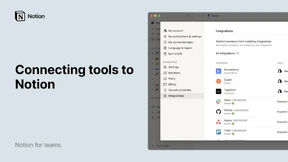 Learn how to Connect Tools to Notion Tutorial