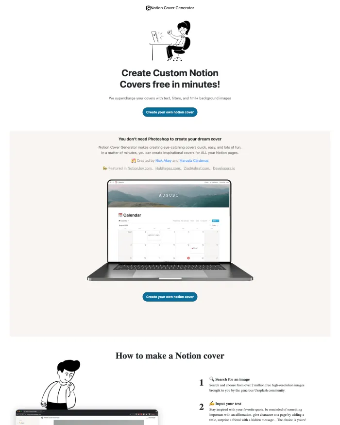 Notion Cover Generator - Notion App