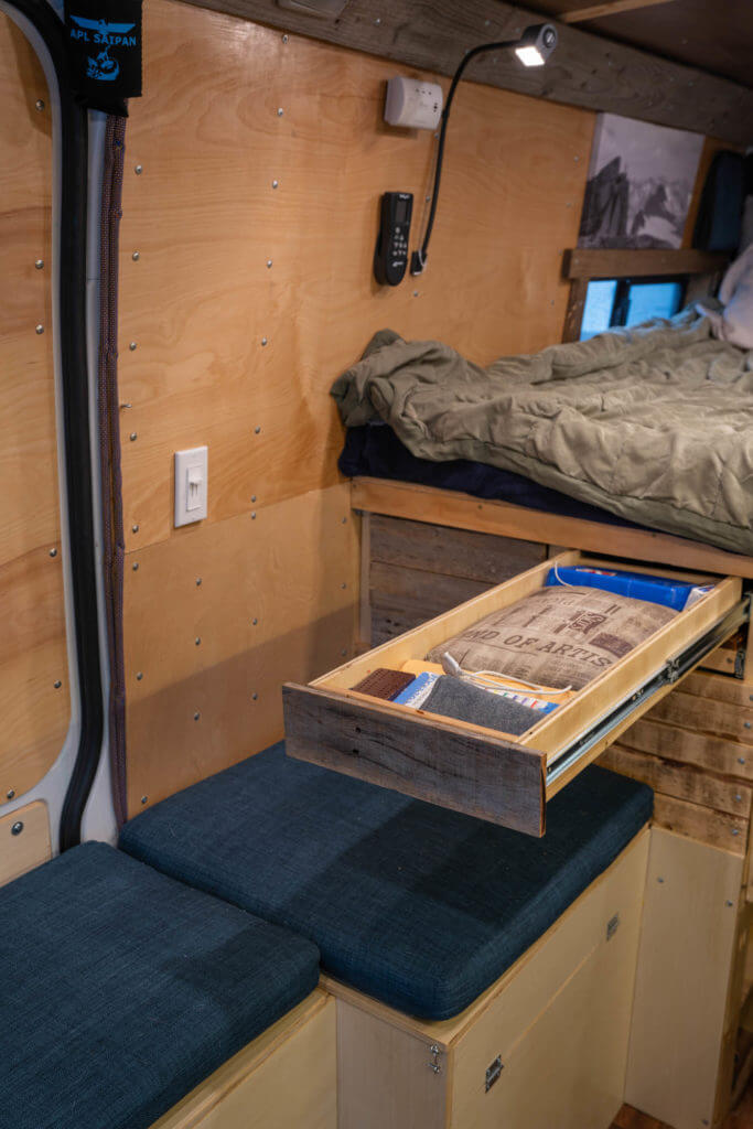 DIY Van Conversion | Bench Seat Table + Drawers