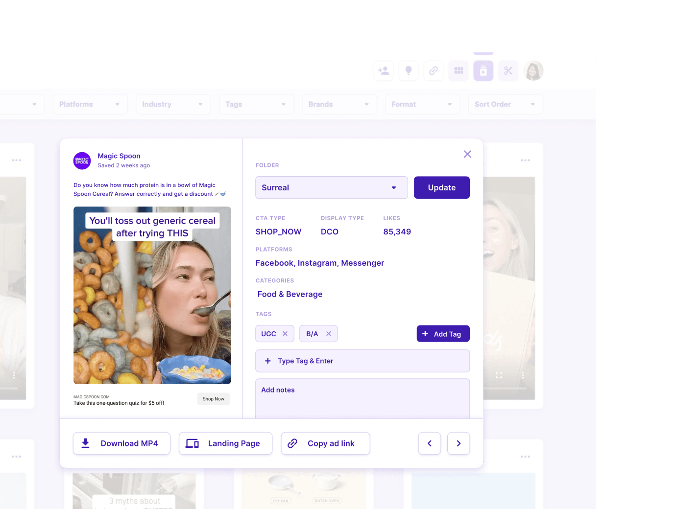 MagicBrief - Save Facebook, TikTok and Instagram Ads