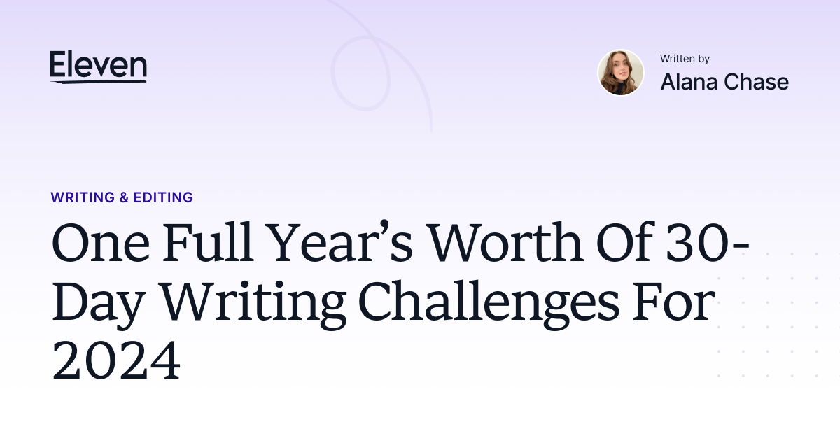 One Full Year’s Worth Of 30-Day Writing Challenges For 2024
