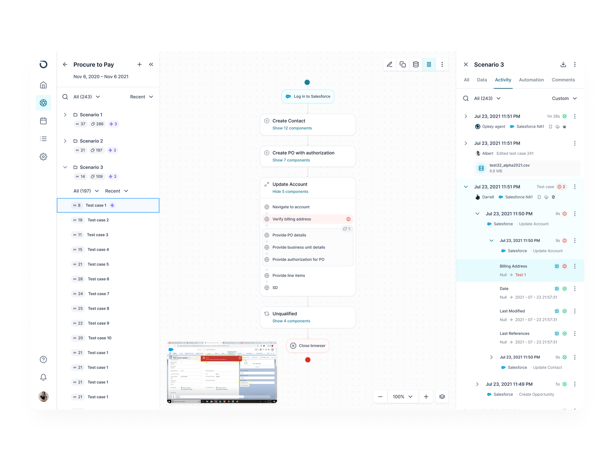 Opkey B2B no-code test automation platform | Forge Studio | San ...