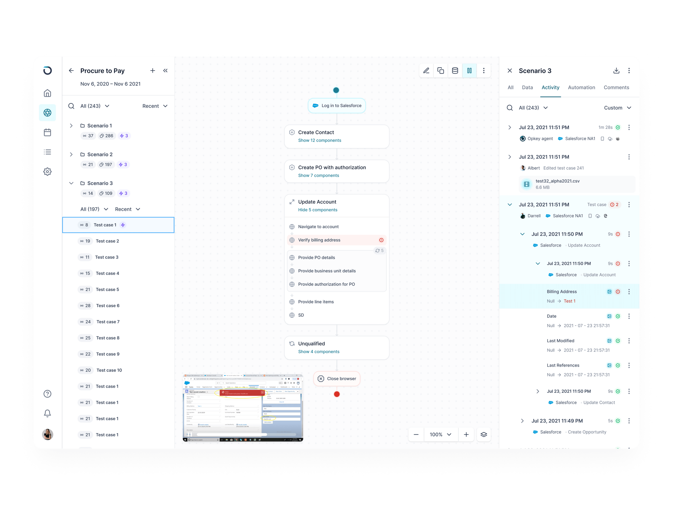 Opkey B2B no-code test automation platform | Forge Studio | San ...