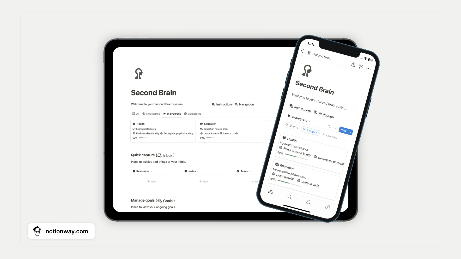 Build a Second Brain in Notion (Award-Winning Template)