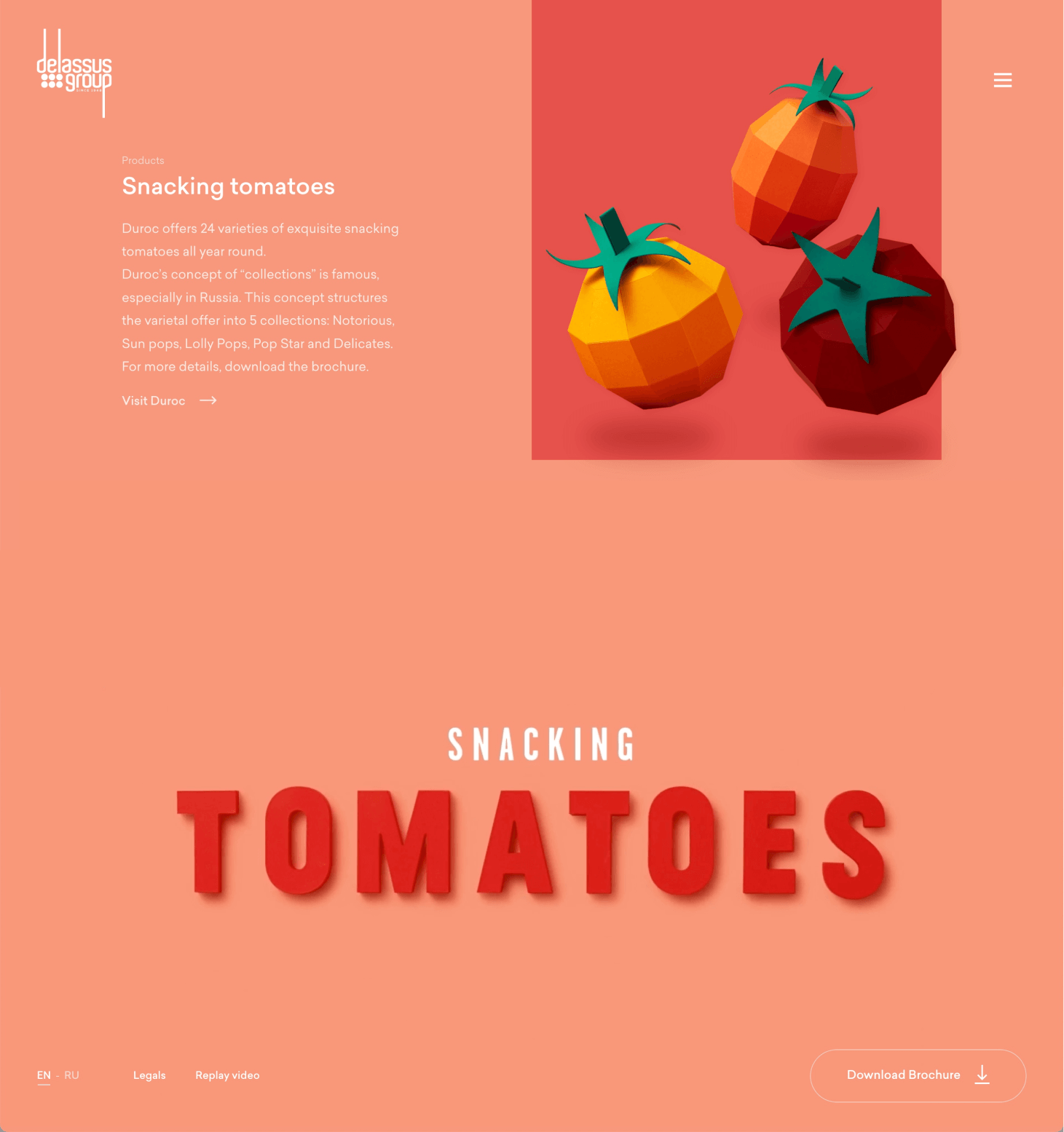 Orange & red 3D fruit web design inspiration | Website design ...