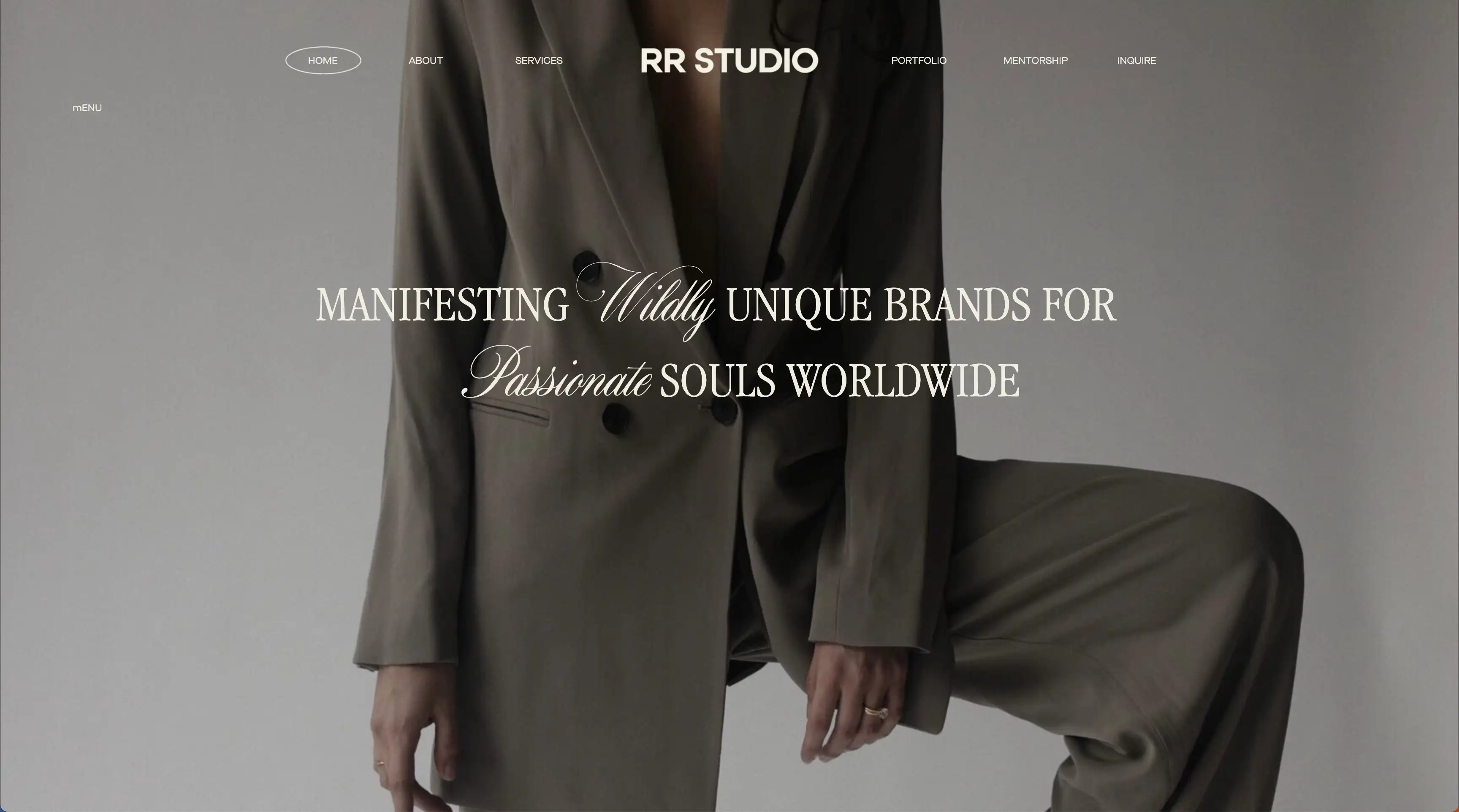 Light brown elegant design studio website design inspiration | Website design inspiration, ideas ...