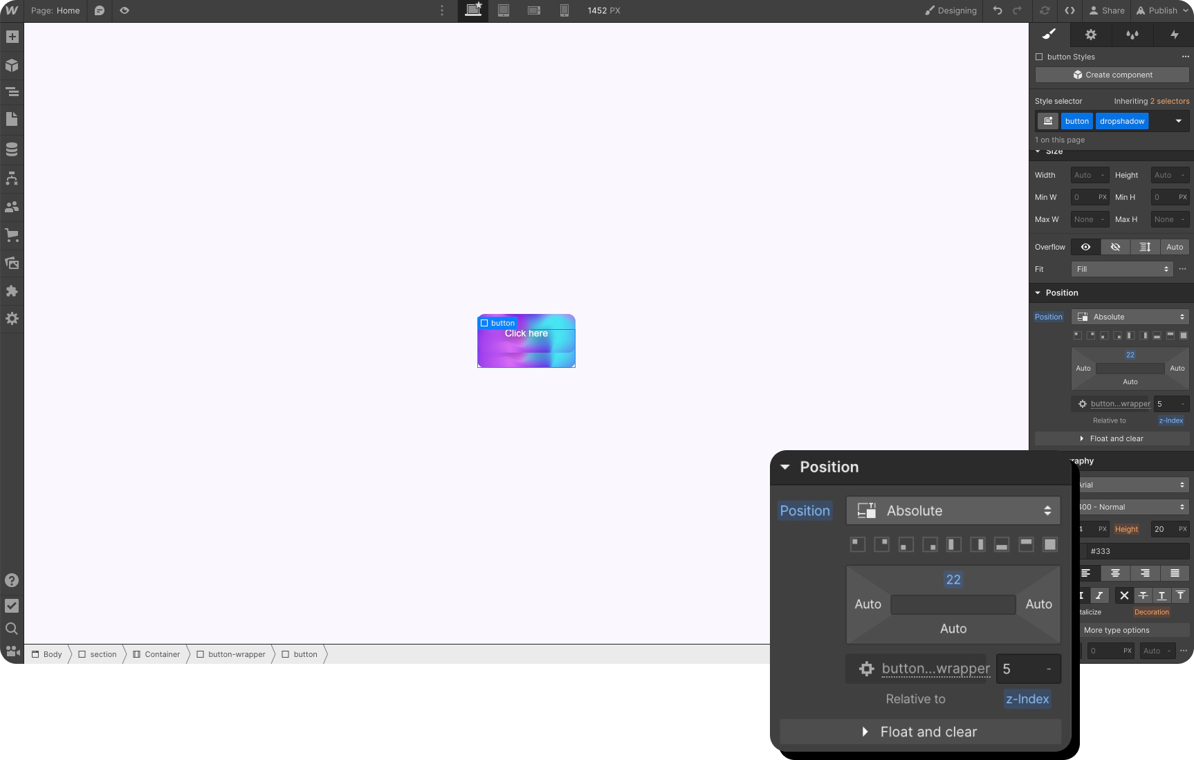 How to create a gradient shadow in Figma & Webflow