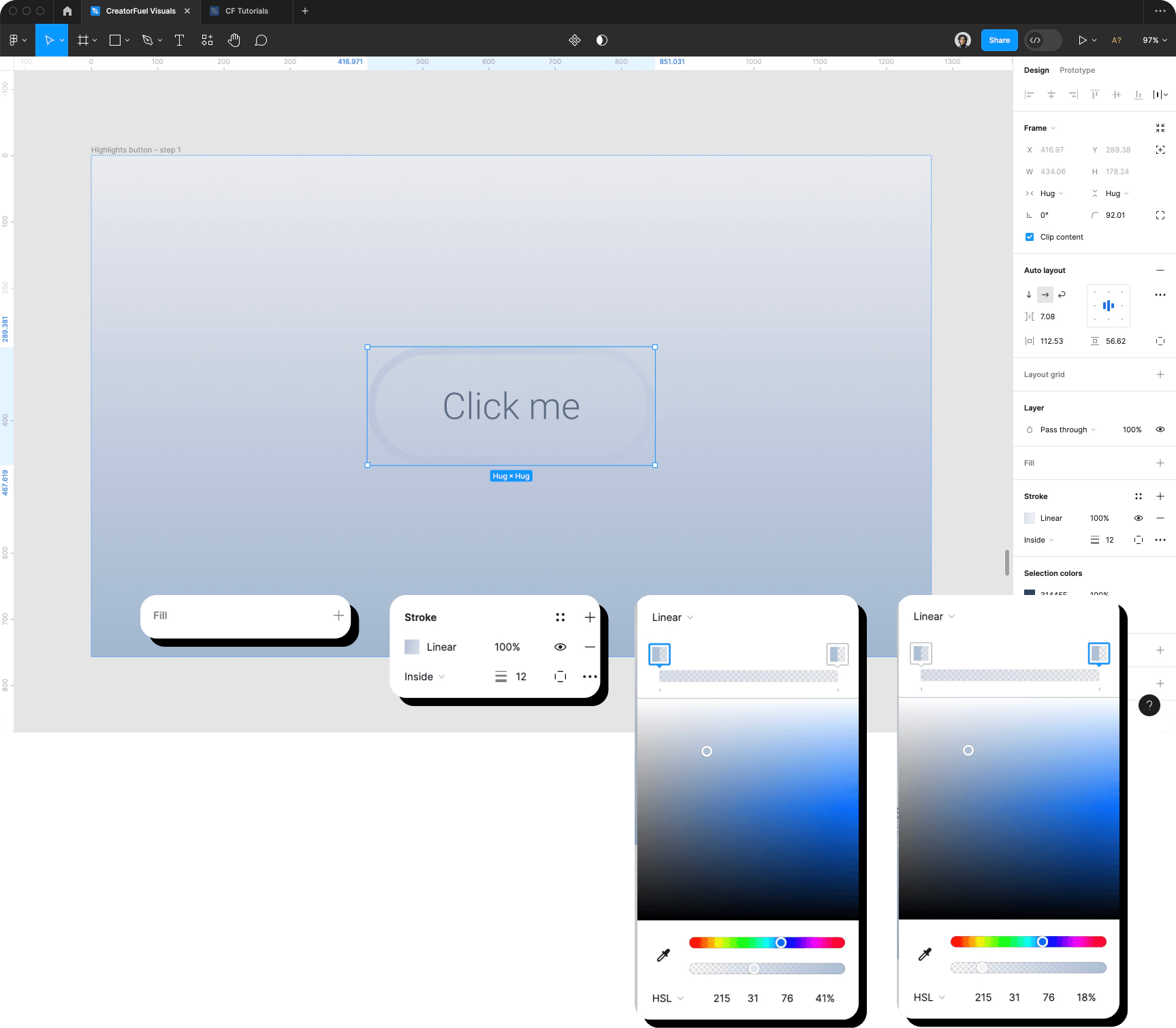 How to create a 3D glass element in Figma & Webflow using box shadows
