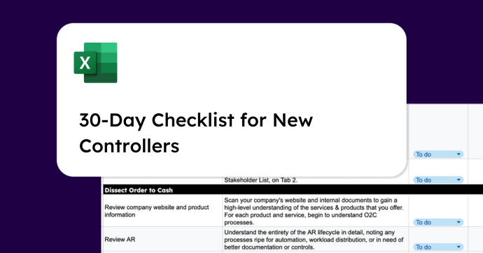30-Day Checklist for New Controllers | Numeric