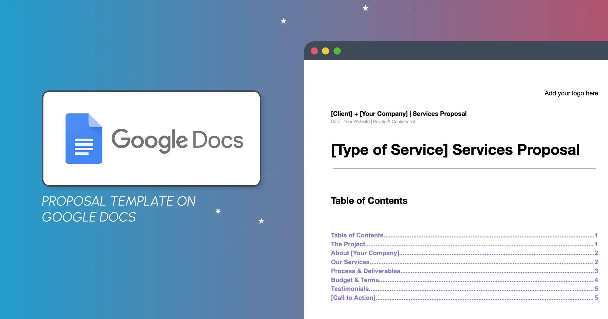 Award-Winning Google Docs Proposal Template | Slam Media Lab
