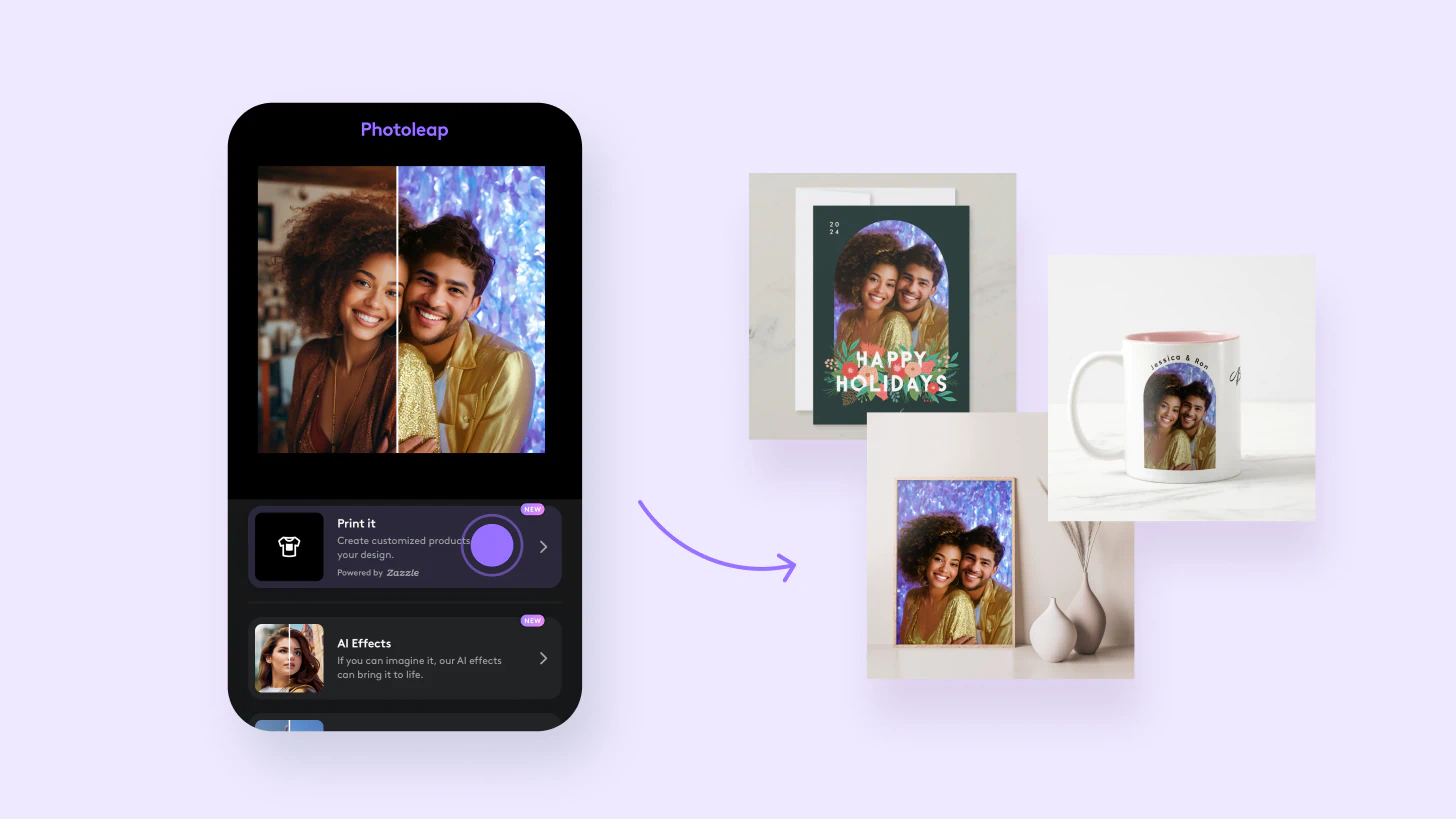 Print AI art & personalized gifts with Photoleap & Zazzle | Photoleap