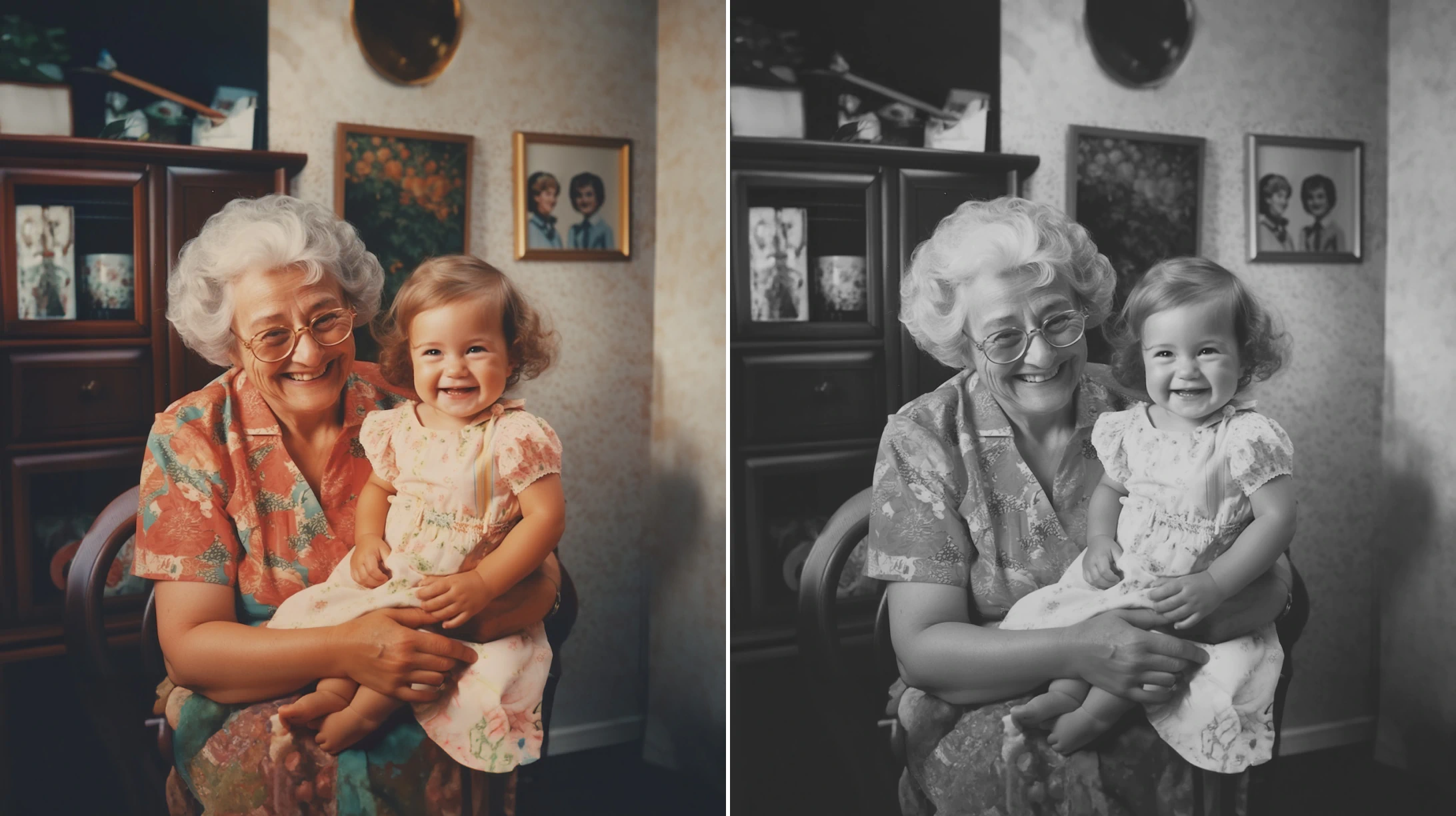 How to use AI coloring to restore old family photos | Photoleap