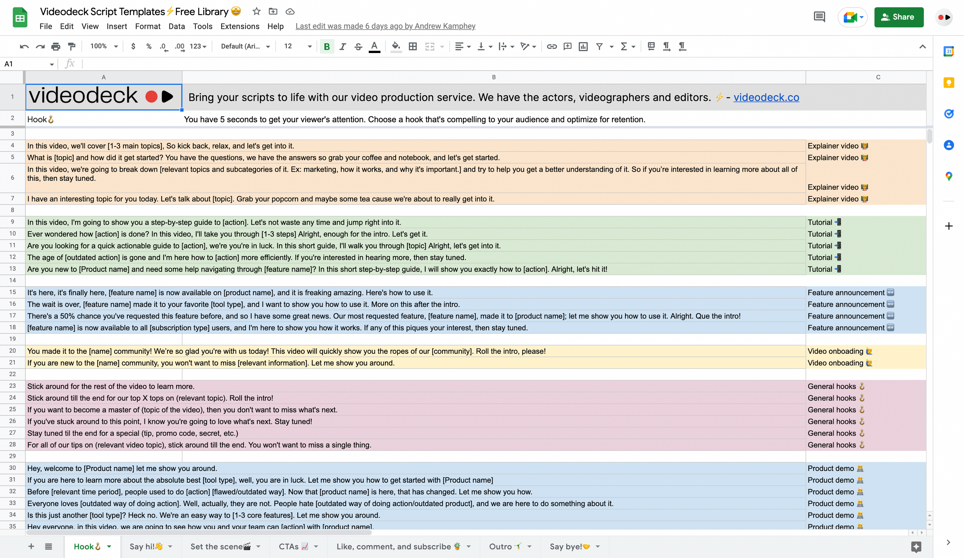 Video Script Templates Google Docs - 9 Video Script Templates