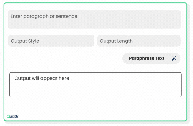 Quattr Paraphraser - Free Paraphrasing Tool