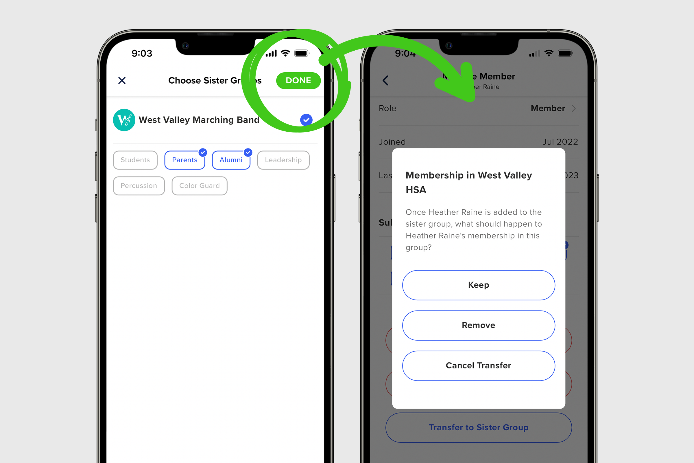 How to Transfer Members From One Group to Another