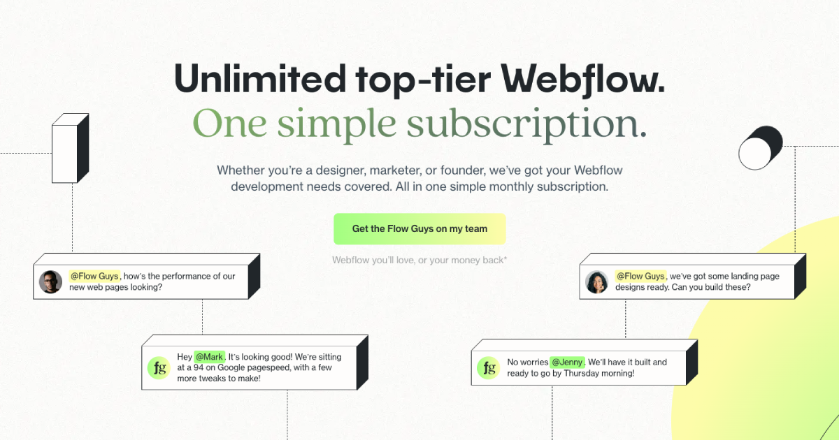 Unlimited Webflow Development Service | Flow Guys