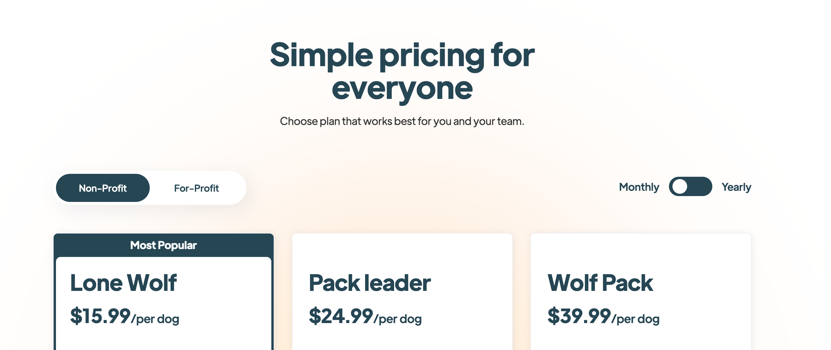 DogBase Pricing for Non-Profits to For-Profits K9 Teams