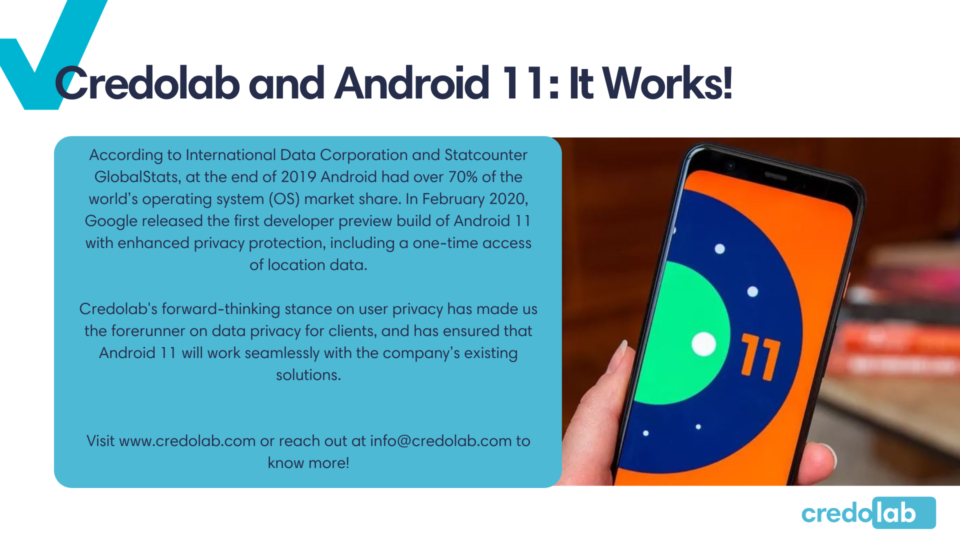 Infographic: CredoLab and Android 11, Does it Work?