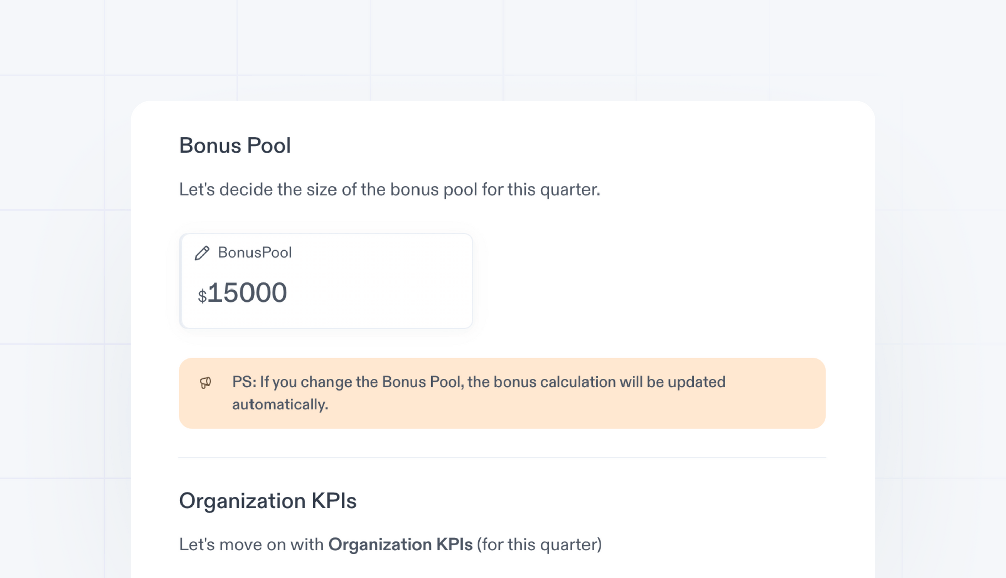 Performance Based Bonus Model • Decipad Templates
