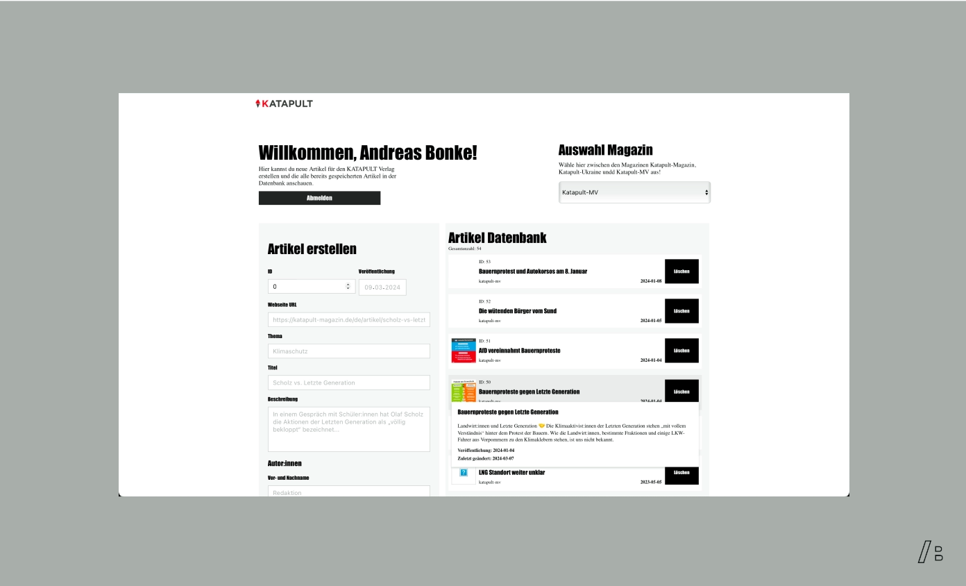 Projekt | Katapult App
