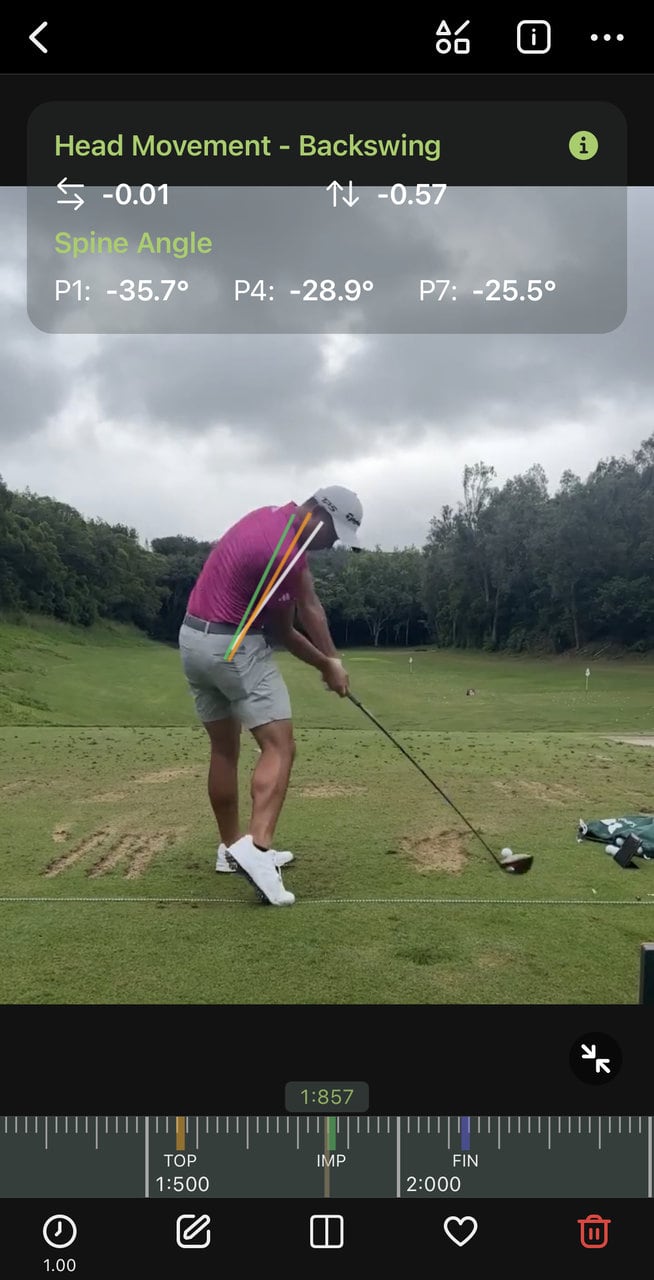 Swing Tune-Up - Swing Tune-Up Swing Metric - Spine Angle