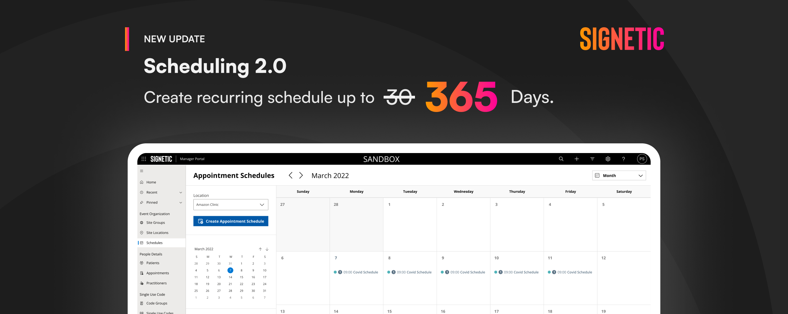 Signetic Release: Scheduling 2.0