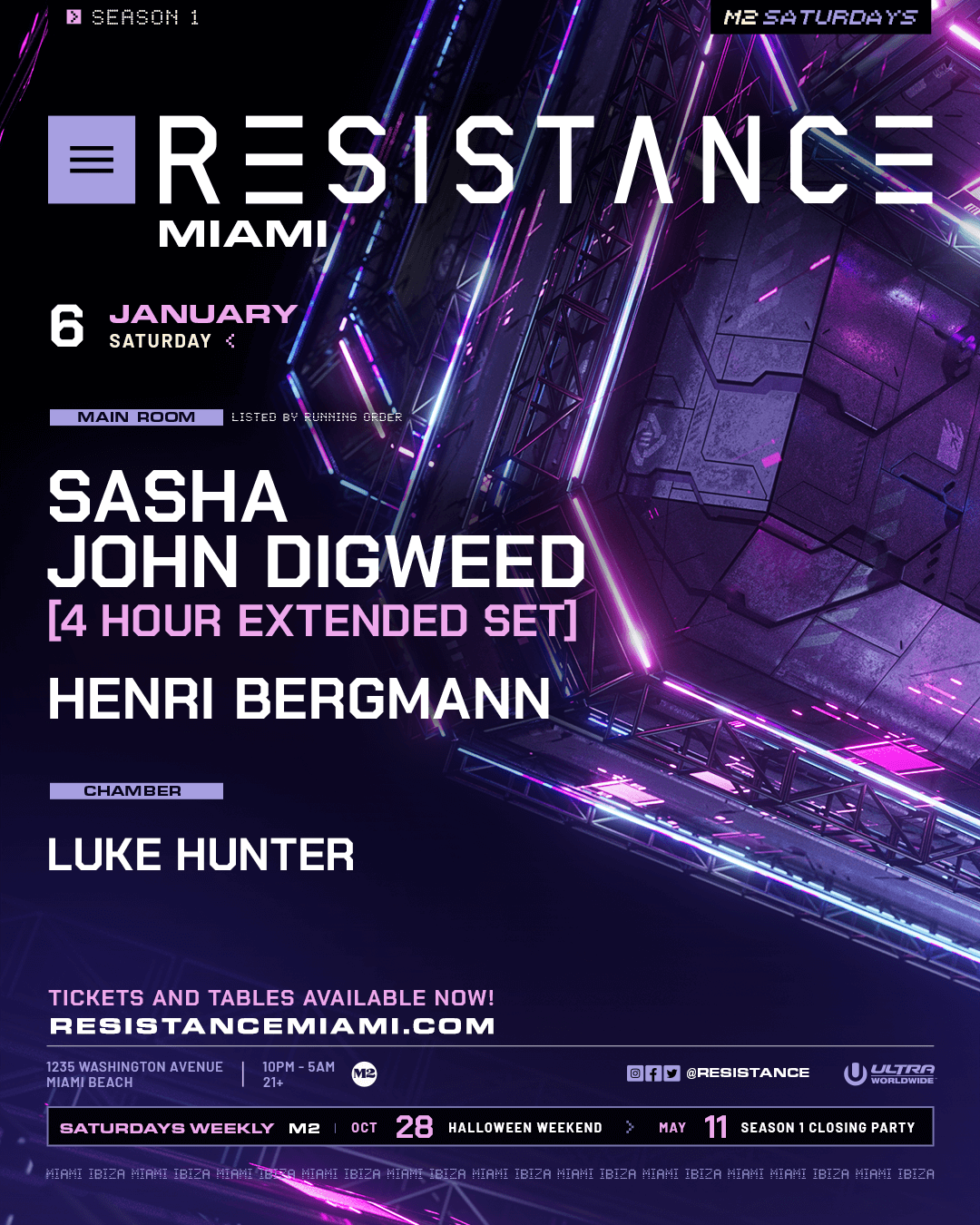RESISTANCE w/ Sasha _ John Digweed | M2 Miami