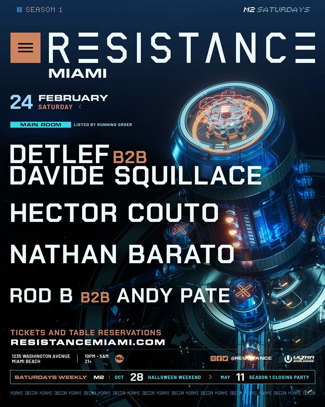 RESISTANCE w/ Detlef B2B Davide Squillace | M2 Miami