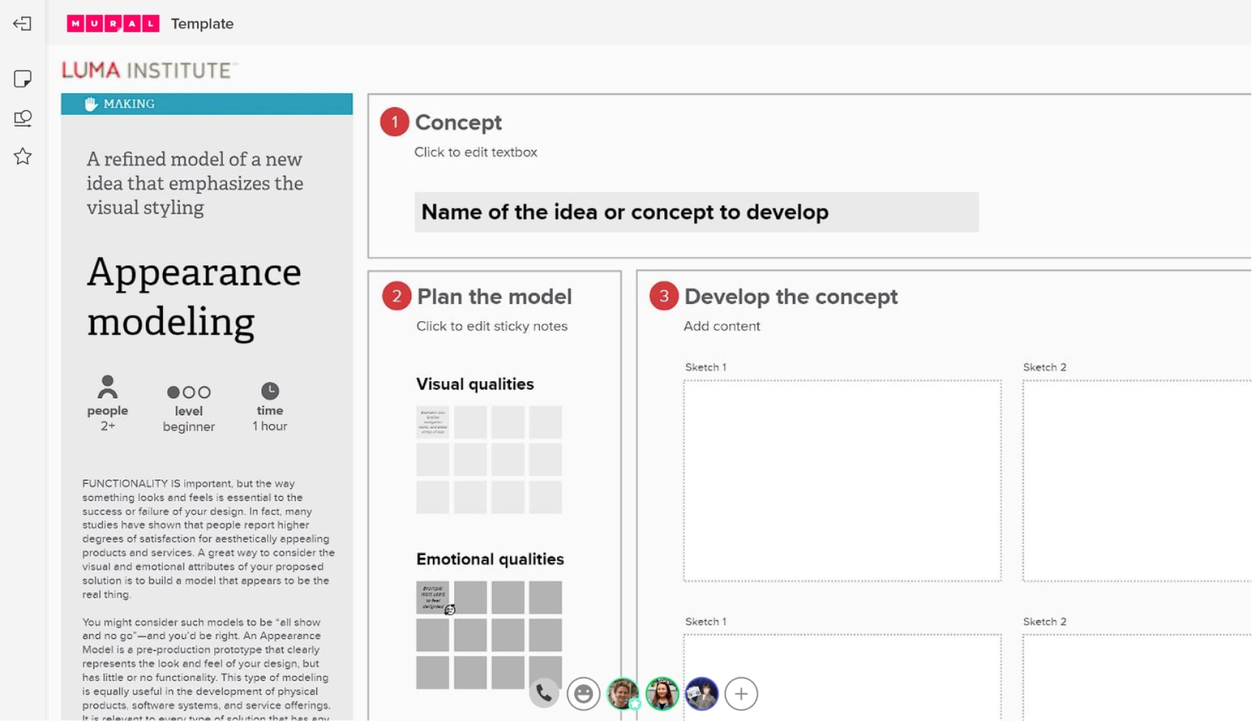 Appearance modeling Template | MURAL