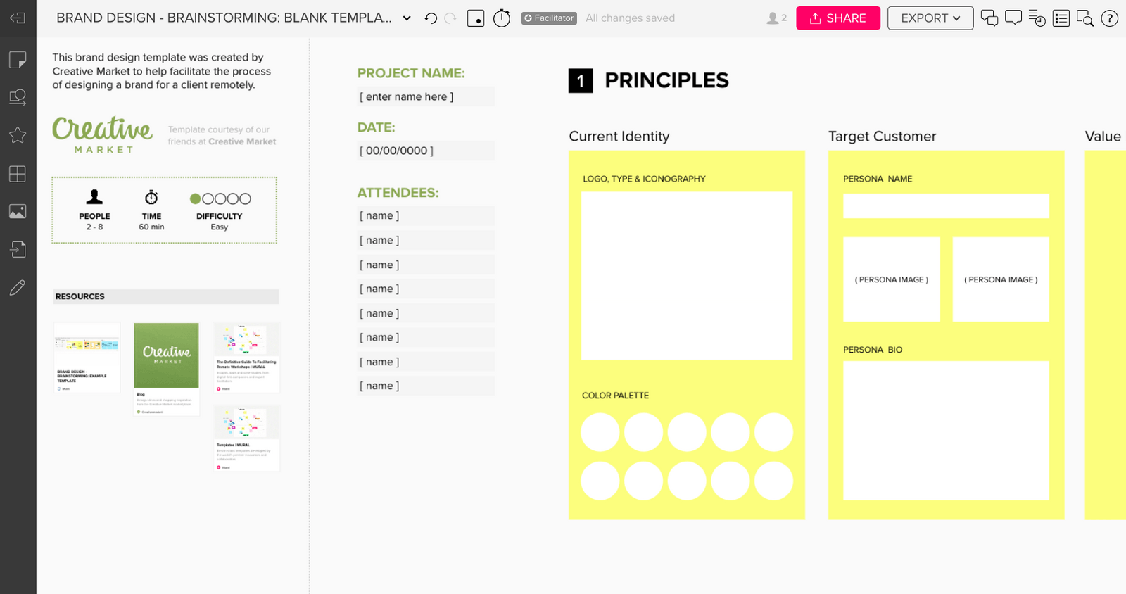 Brand design brainstorm Template | MURAL